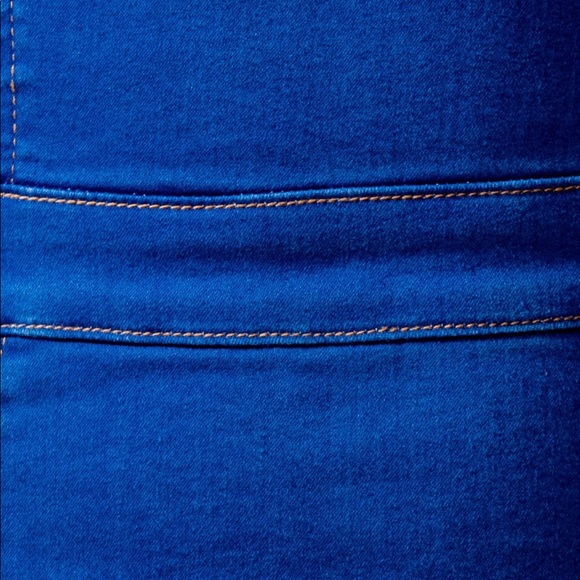 Dresses | Bright Blue Stretch Denim Bodycon Midi Dress | Poshmark